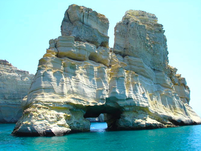 Milos, Greece: The rock formations at Kleftis
